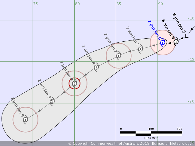 Tropical Cyclone Cyclones Tracking Maps Hamish Larry Tracy Australian ...